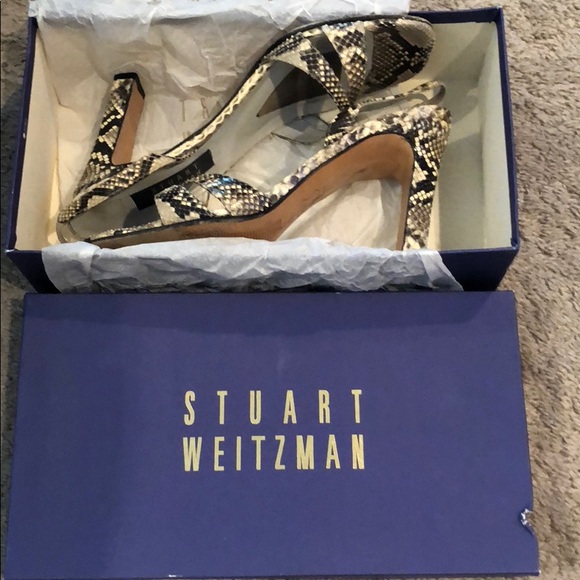 Stuart Weitzman | Shoes | Python Strappy Heels Like New | Poshmark